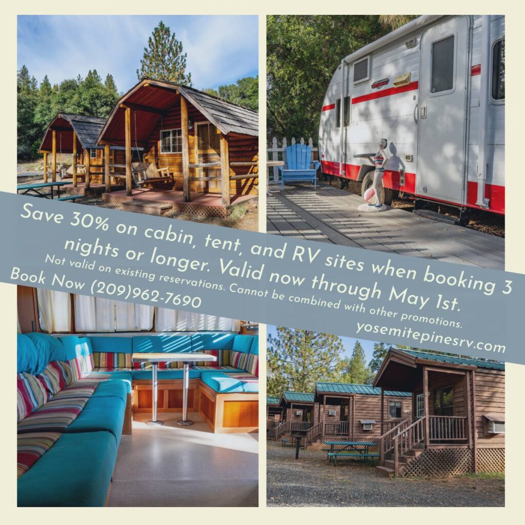 Yosemite National Park CampGround - Cabins - RV Sites - Yosemite Pines